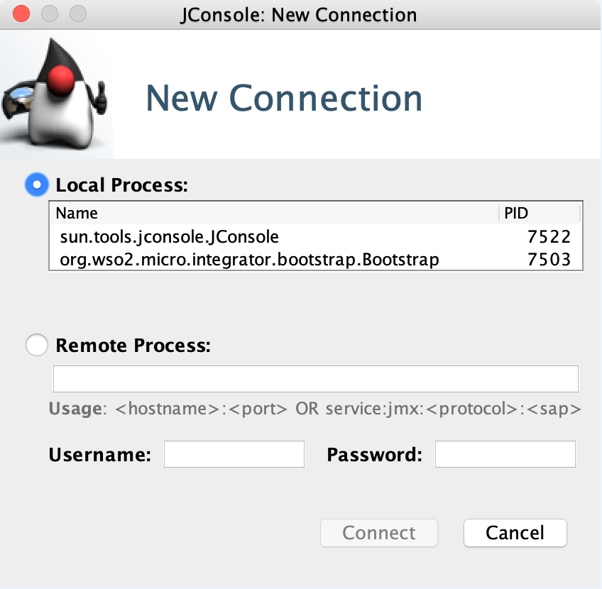 JMX Monitoring - WSO2 Micro Integrator Documentation 4.4.0