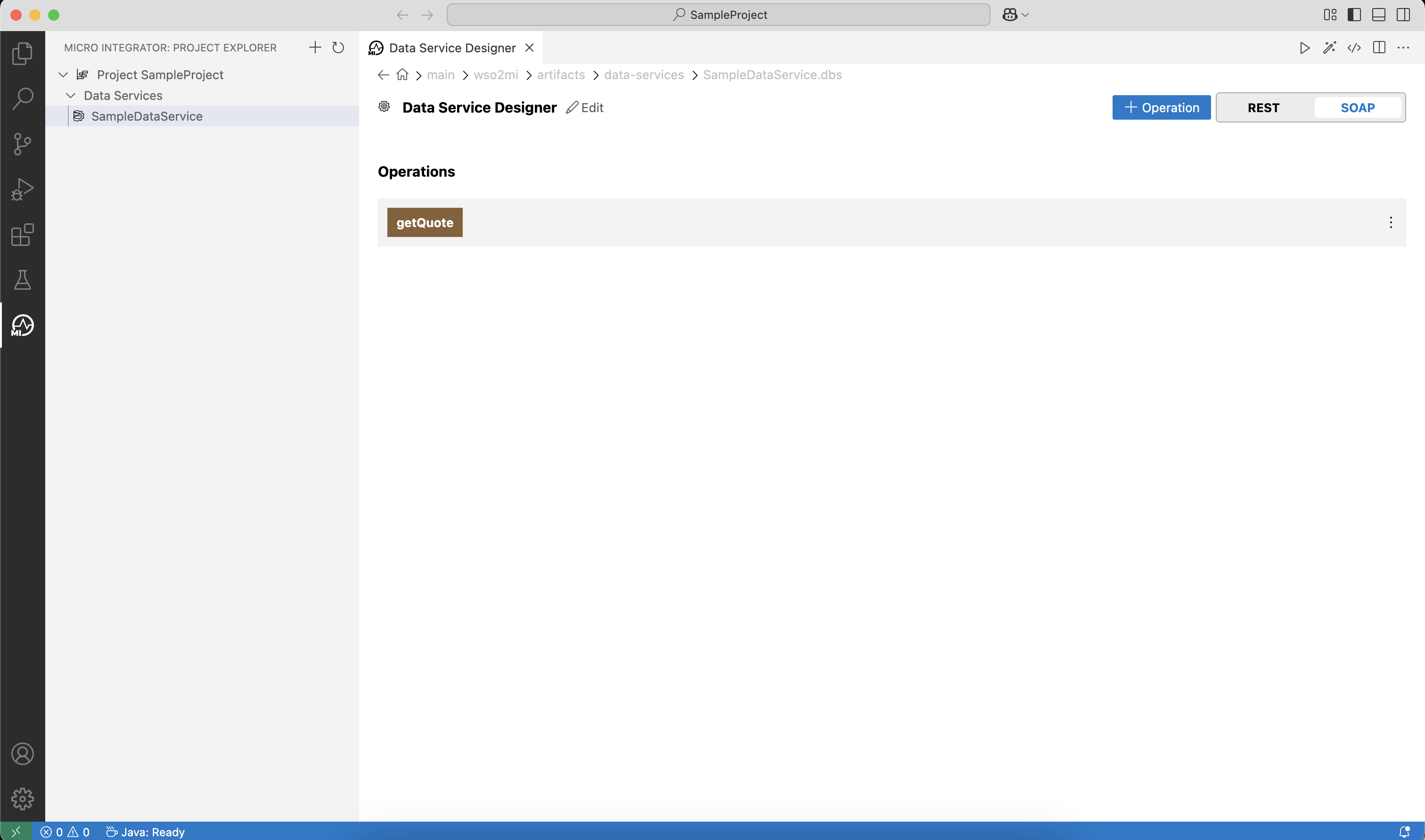 Create a Data Service - WSO2 Micro Integrator Documentation 4.4.0